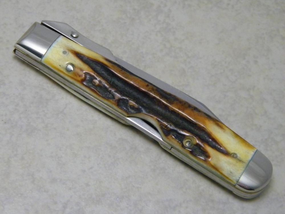 Case XX Stainless USA 3 Dot (1977) Stag 5111 1/2 L SSP Blue Scroll ...