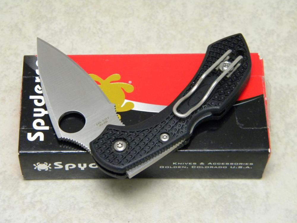 Spyderco VG-10 Seki City Japan C28PBK2 Dragonfly 2 Plain Edge Lockback ...