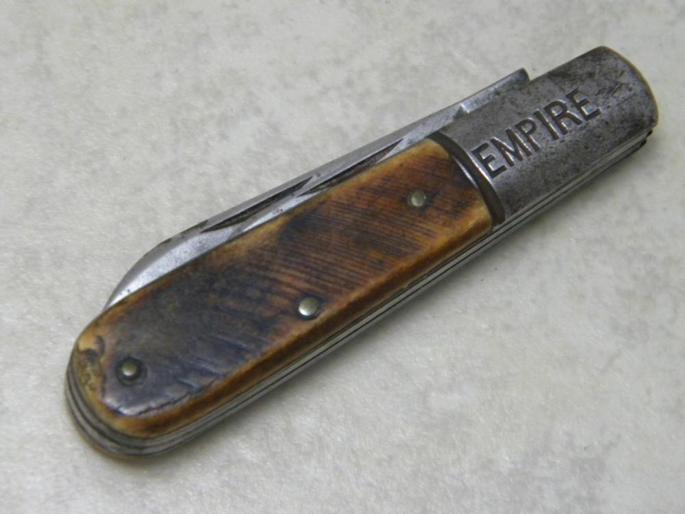 Empire Winstead Conn. Saw Cut Bone 2 Blade Barlow Knife