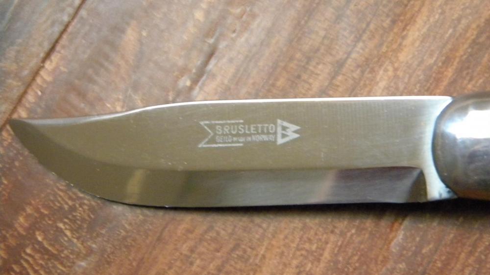 Geilo Made in Norway Stacked Leather Brusletto Fixed Blade Sheath Knife