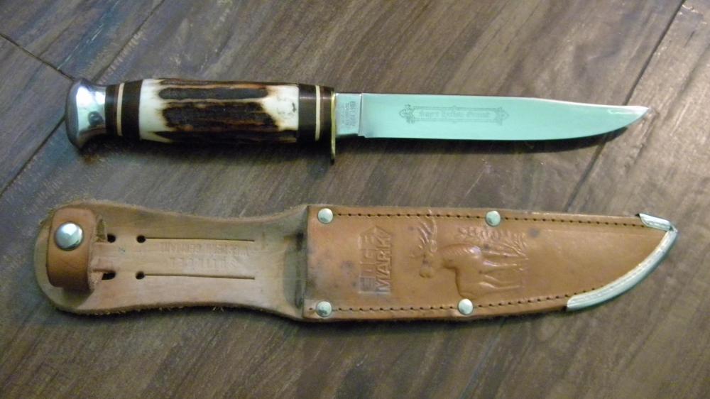 Edge Mark Solingen Germany #464 Stag Super Hollow Ground Fixed Blade ...