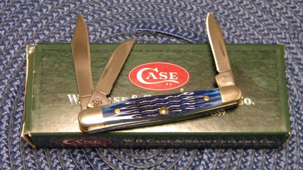 Case XX USA 2005 Blue Bone 6327 SS Stockman Knife in Box
