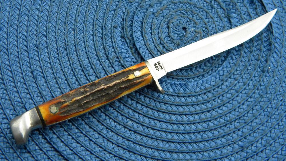 Case XX USA 1976 Stag M5F SSP Razor Edge Fixed Blade Sheath Knife