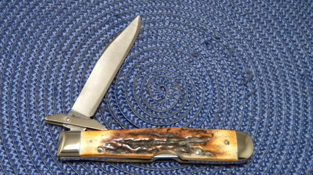 Case XX Stainless USA 4 Dot (1976) Stag 5111 1/2 L SSP Razor Edge Swing ...