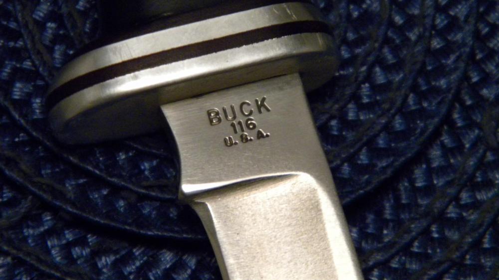 Buck 116 USA Black Caper Fixed Blade Hunting Sheath Knife Pre 1986