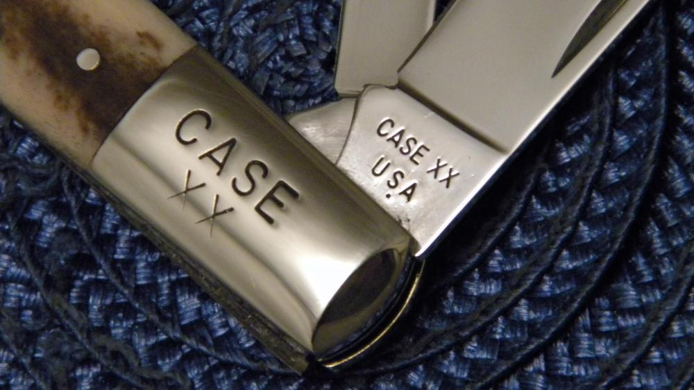 Case XX USA 1 Dot (1979) Appaloosa Bone A62009 1/2 Barlow Knife