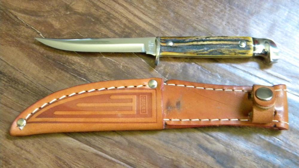 Case XX USA 1965-69 Stag M5F Fixed Blade Sheath Knife