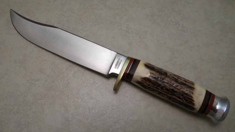 Linder Messer Solingen Germany Stag Fixed Blade Sheath Knife in Box