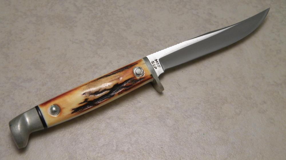 Case XX USA 1 Dot (1979) Bradford Centennial Stag M5F SSP Fixed Blade ...