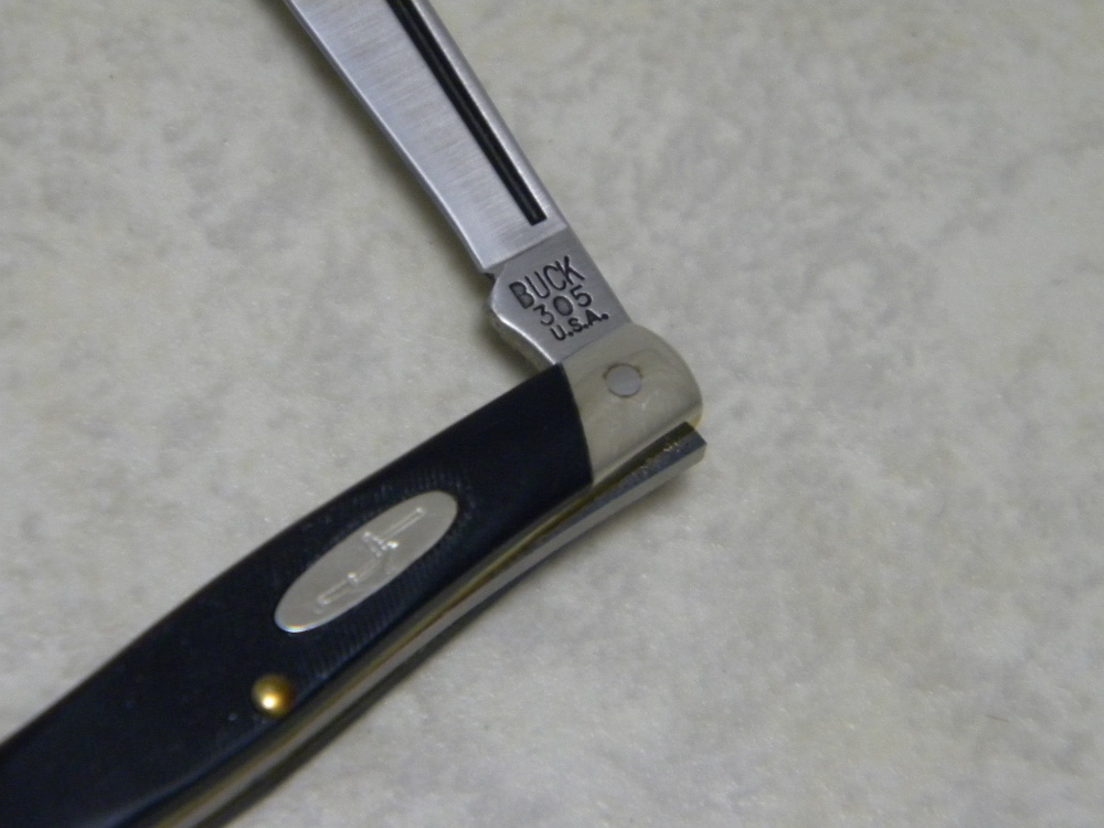 Buck 305 USA (Camillus) Lancer Black Delrin 2 Blade Stockman Knife in ...