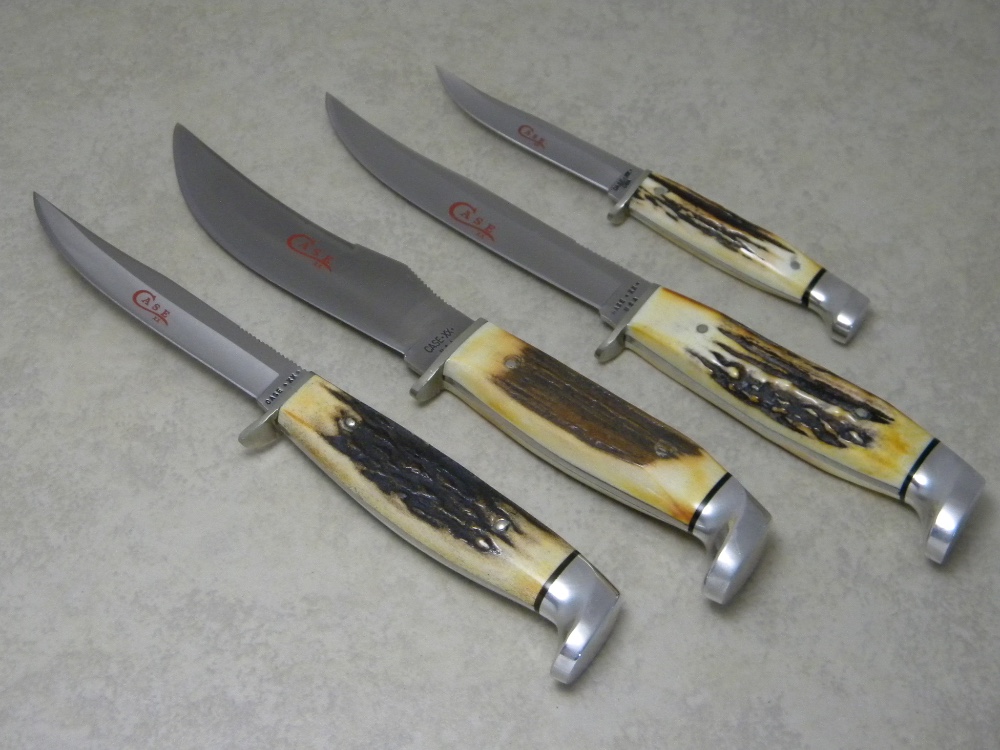 Case XX USA 1978 Stag M5F, 5 FINN, 516-5, 523-5 SSP Red Etch Fixed ...