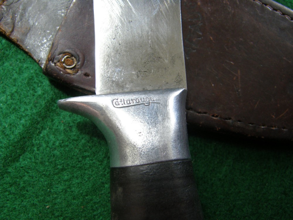 Old Cattaraugus Fixed Blade Knife with Original Stamped Sheath