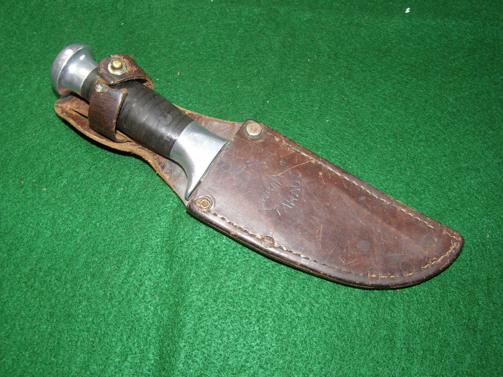 Old Cattaraugus Fixed Blade Knife with Original Stamped Sheath