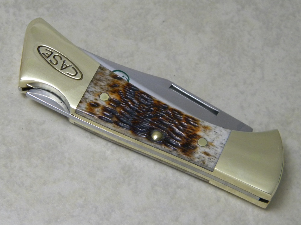 Case XX USA 2011 Bone 6158L SS Ducks Unlimited Lockback Knife & Pouch ...
