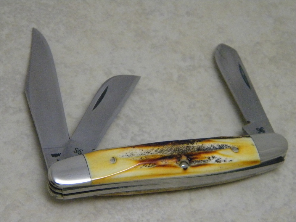 Case XX Stainless USA 3 Dot (1977) Stag 5347 HP SSP Blue Scroll ...