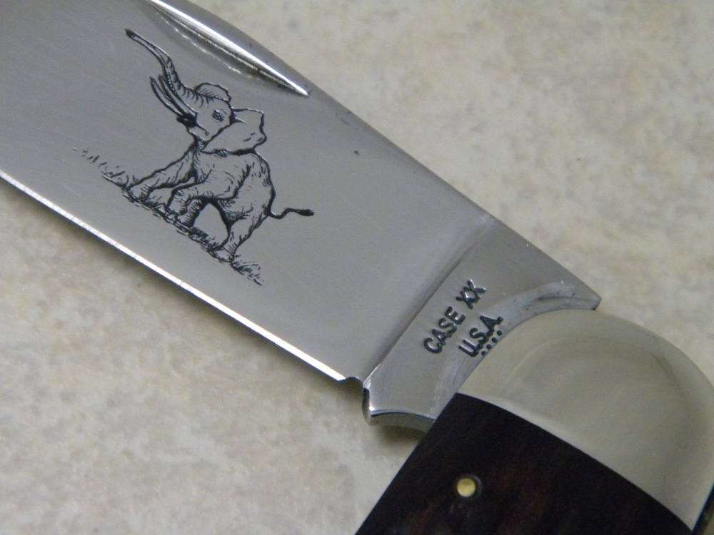 Case XX USA 4 Dot (1976) Laminated Wood 6250 Elephant Toe Knife