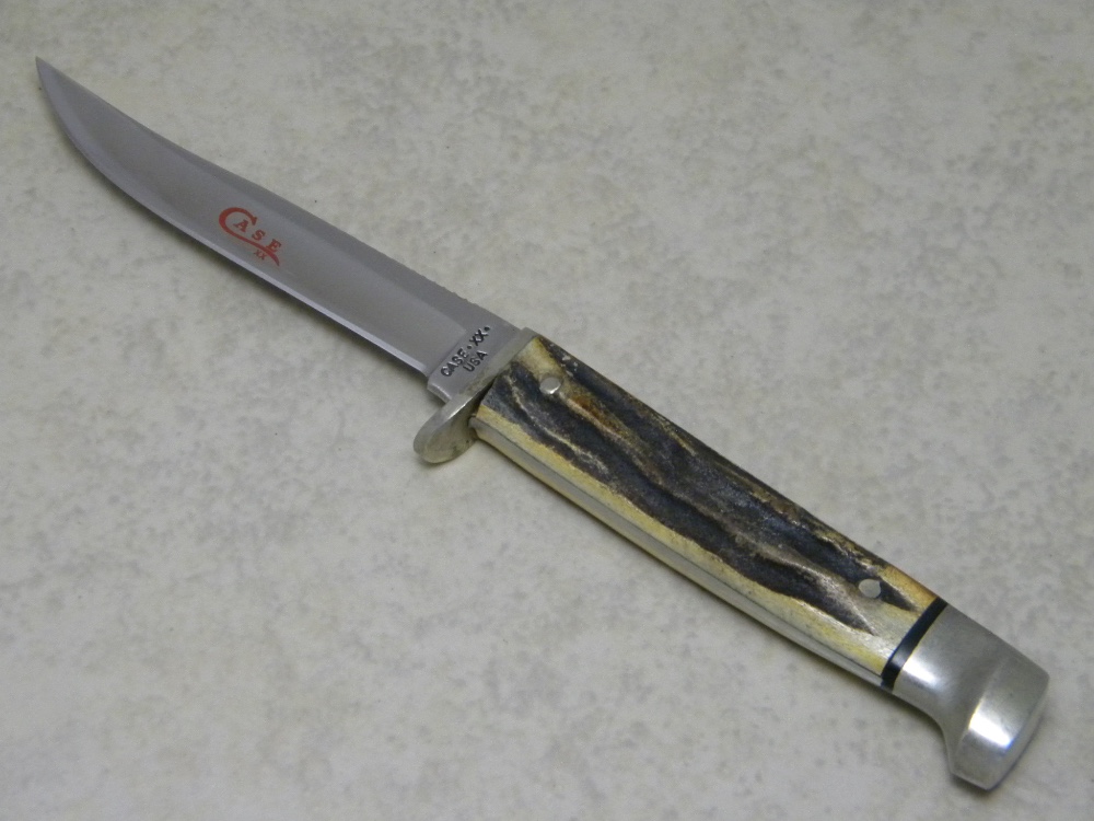 Case XX USA 2 Dot (1978) Stag M5F Red Etch Fixed Blade Sheath Knife
