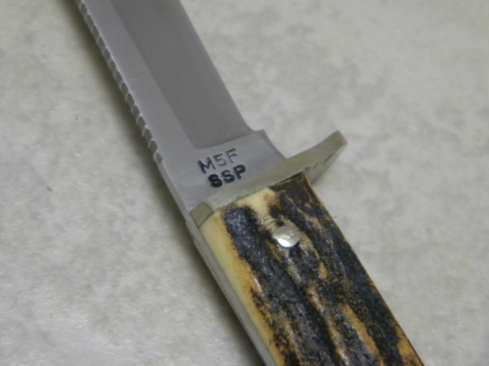 Case XX USA 2 Dot (1978) Stag M5F Red Etch Fixed Blade Sheath Knife