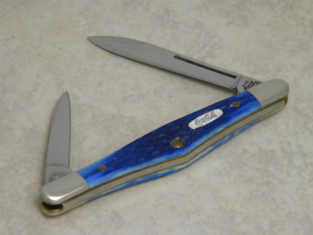 Case XX USA 2002 Blue Bone 62156 SS Coca Cola Tuxedo Knife
