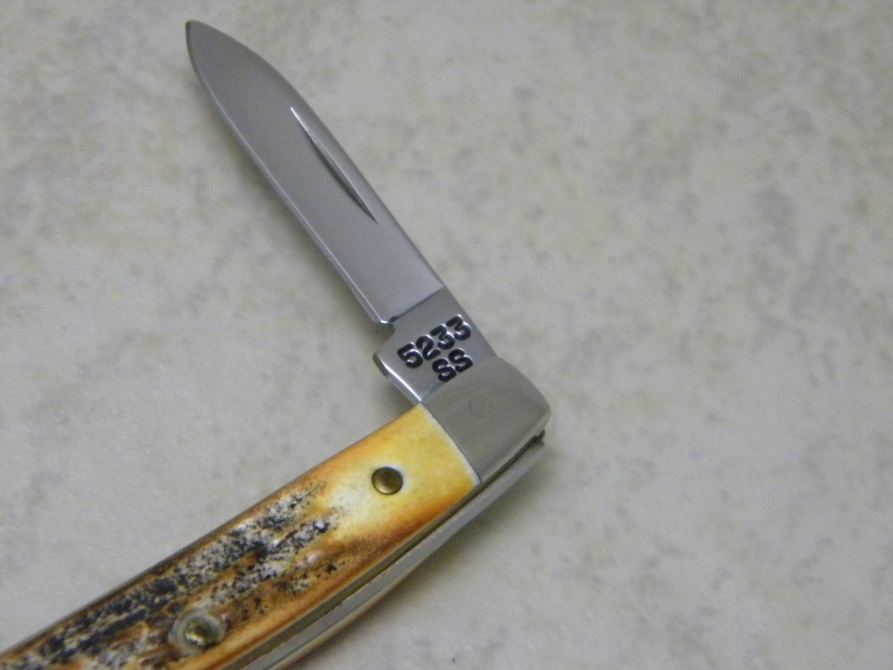 Case XX USA Stag 5233 SS "Case XX Tested Centennial 1889-1989" Tiny 2 ...