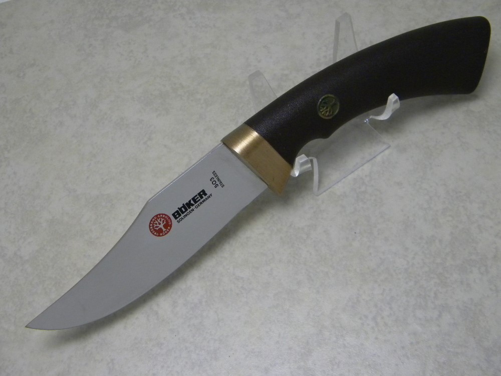 Boker Solingen Germany Tree Brand 503 Stainless Fixed Blade Sheath Knife