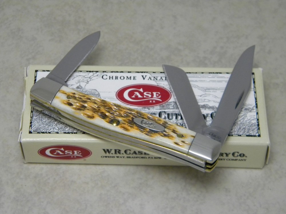 Case XX USA 2007 Amber 63032 CV Stockman Knife in Box