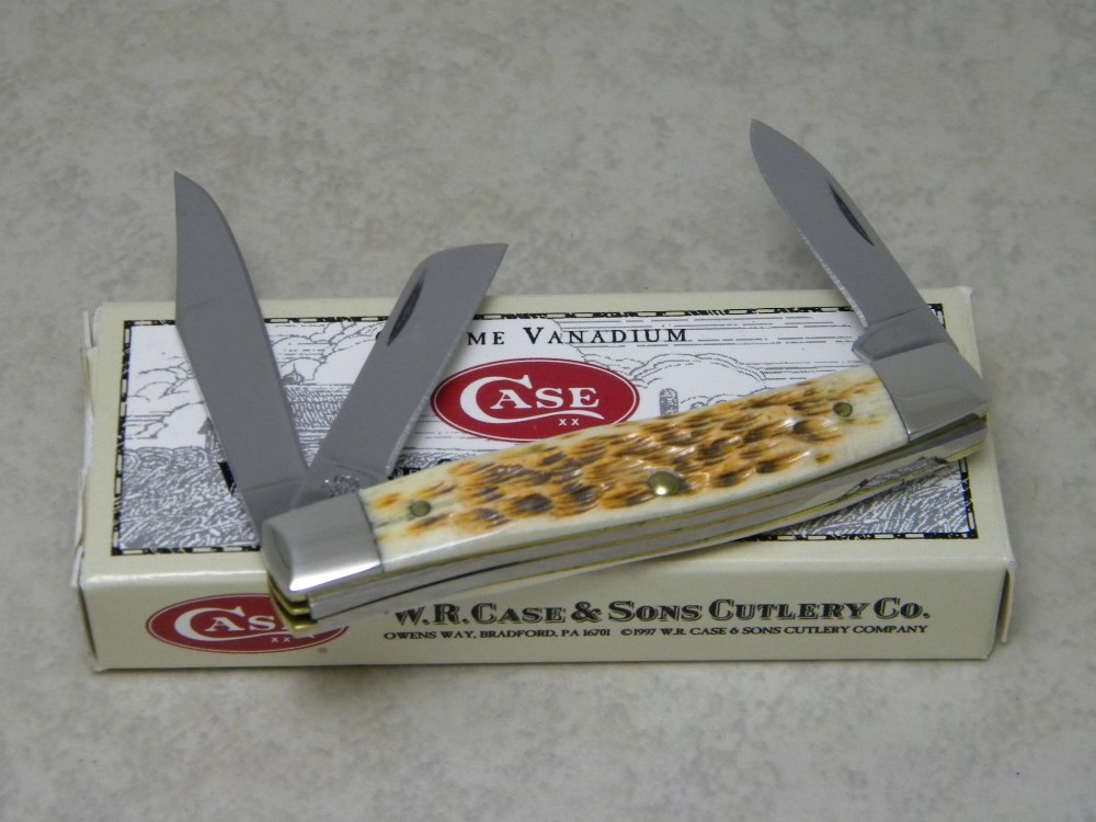 Case XX USA 2007 Amber 63032 CV Stockman Knife in Box