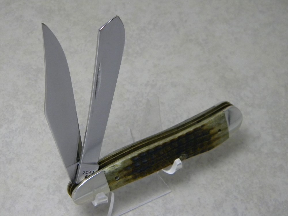 Case XX USA Green Bone 6240 Limited Edition 1 of 2500 Dog Leg Trapper ...