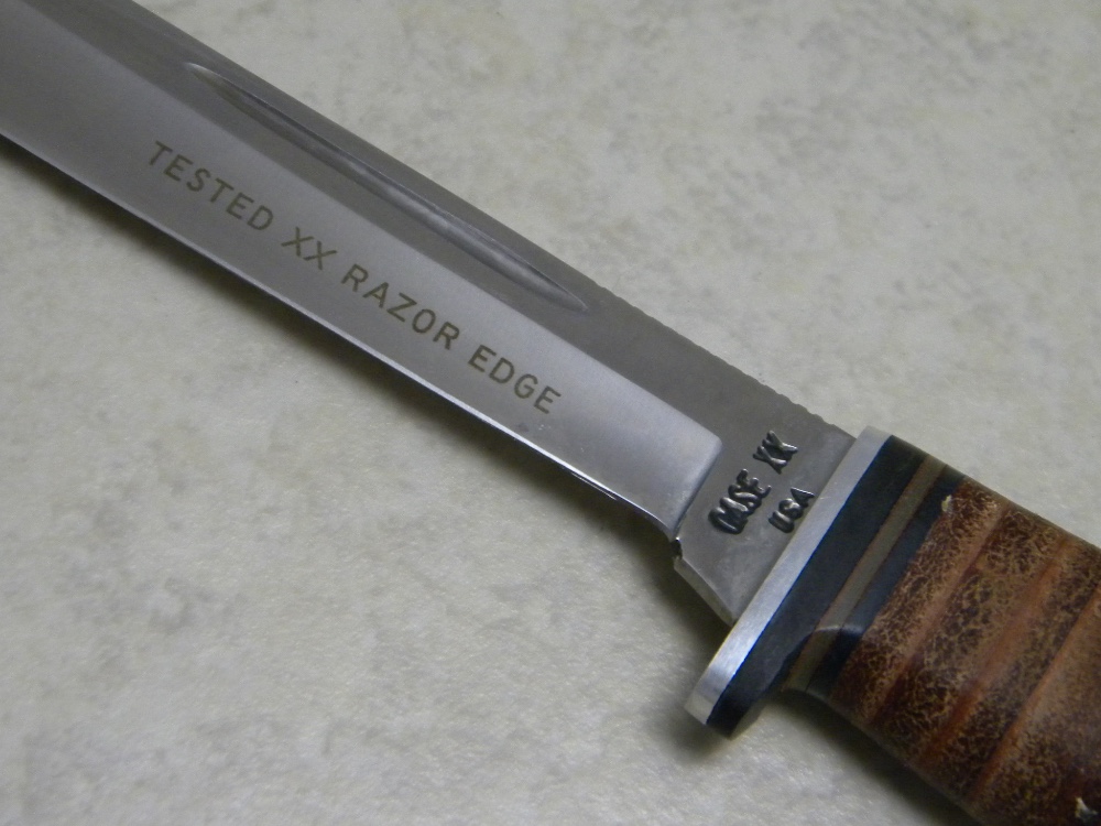 Case XX USA 1965-69 Stacked Leather 316-5" Tested XX Razor Edge Fixed ...