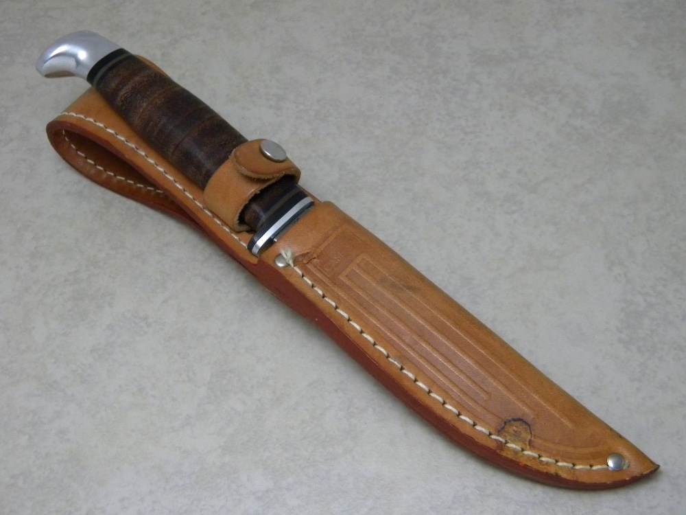 Case XX USA 1965-69 Stacked Leather 316-5" Tested XX Razor Edge Fixed ...