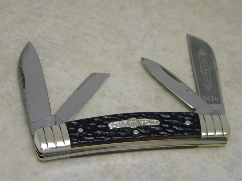 Boker Solingen Germany Tree Brand Black 4 Blade 5474 Large Congress Knife