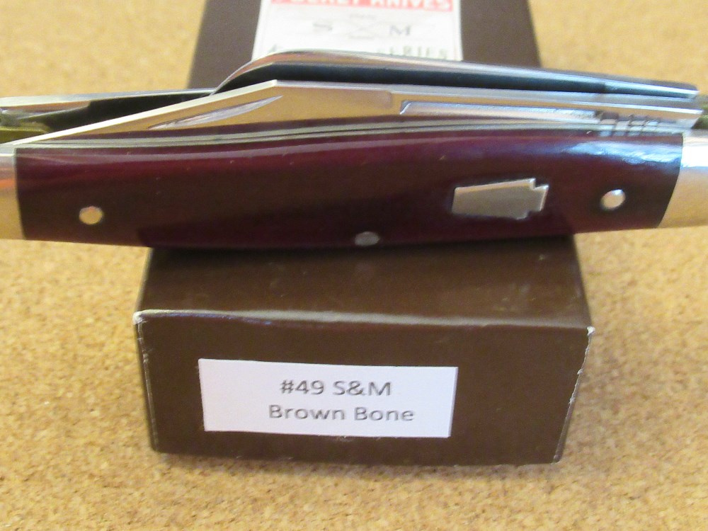 Schatt & Morgan Stockman Pattern #49 Brown Bone