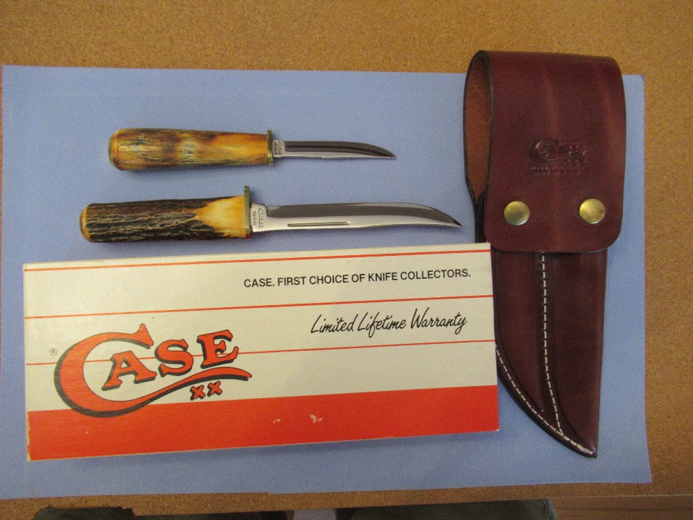 1984 Case XX Stag Handle Twin Finn Set New in Case Box