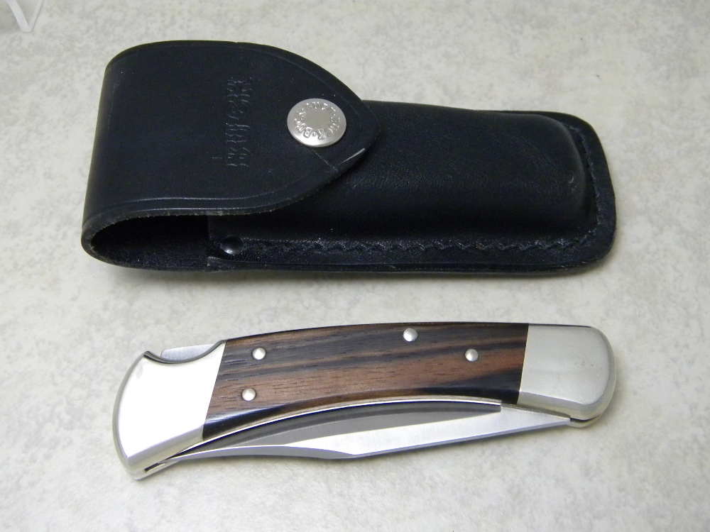Buck 110 USA Wood 25th Anniversary 1963-1988 Folding Hunter Lockback ...