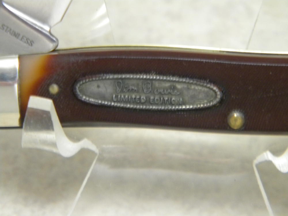 Schrade Walden S.W. Cut. JB1 USA Saw Cut Delrin Jim Bowie Commemorative ...