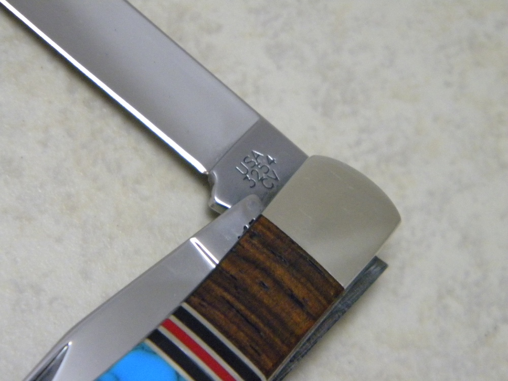 Case XX USA 2005 Custom Turquoise 3254 CV Trapper Knife in Box