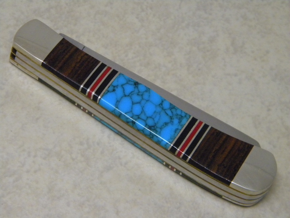 Case XX USA 2005 Custom Turquoise 3254 CV Trapper Knife in Box