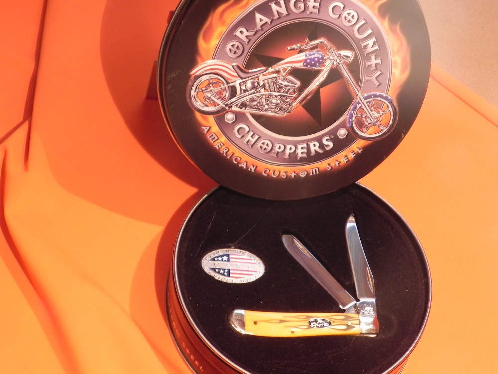 Case XX Orange County Choppers Trapper Pocket Knife -Nice Orange w ...