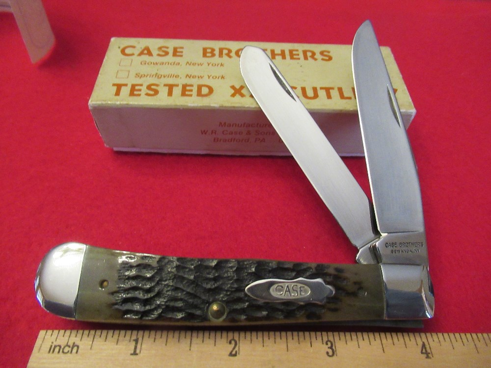 Case Classic ,Case Brothers Green Bone Trapper Pattern #6254 Gowanda ...