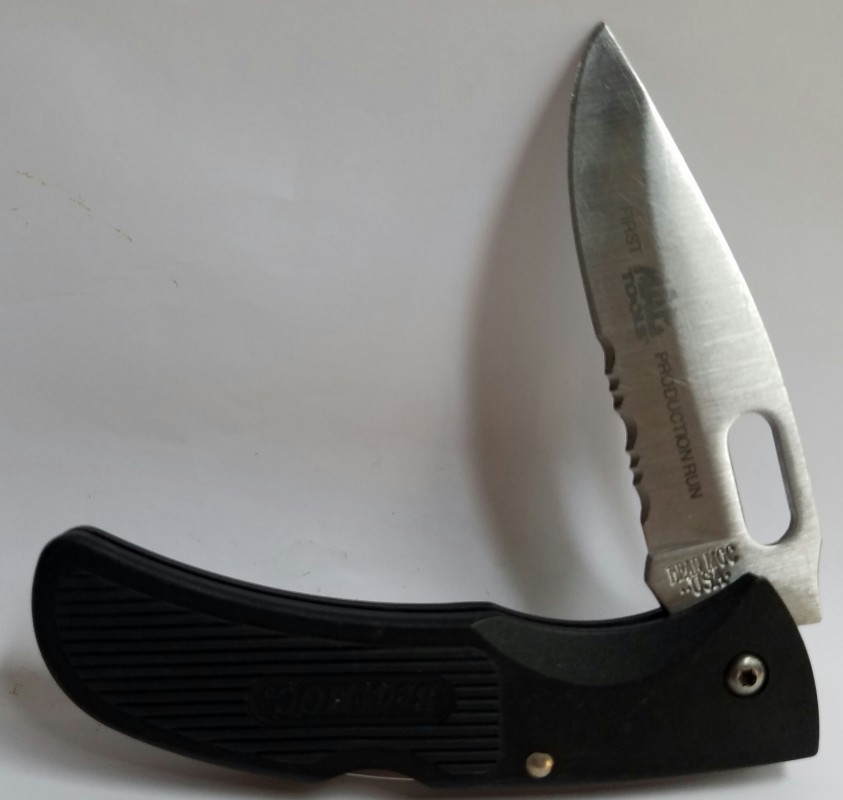 Bear MCG USA First Production Run Mac Tools Black Lockback Pocket Knife ...
