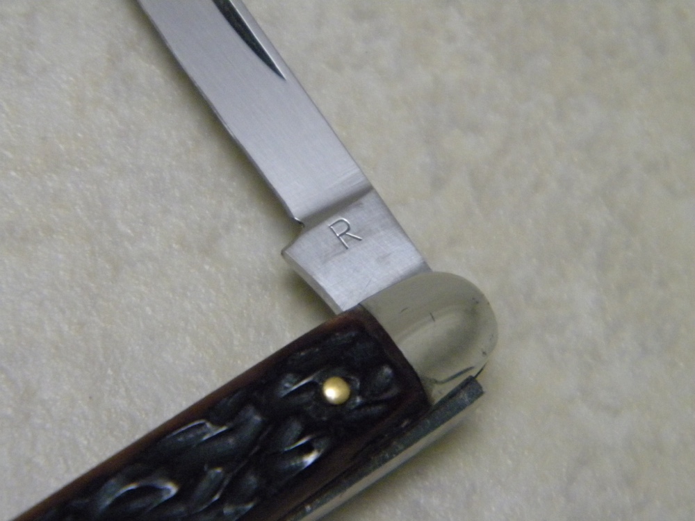 Bonsa Solingen Germany Bone 2 Blade Melon Tester Large Pen Knife