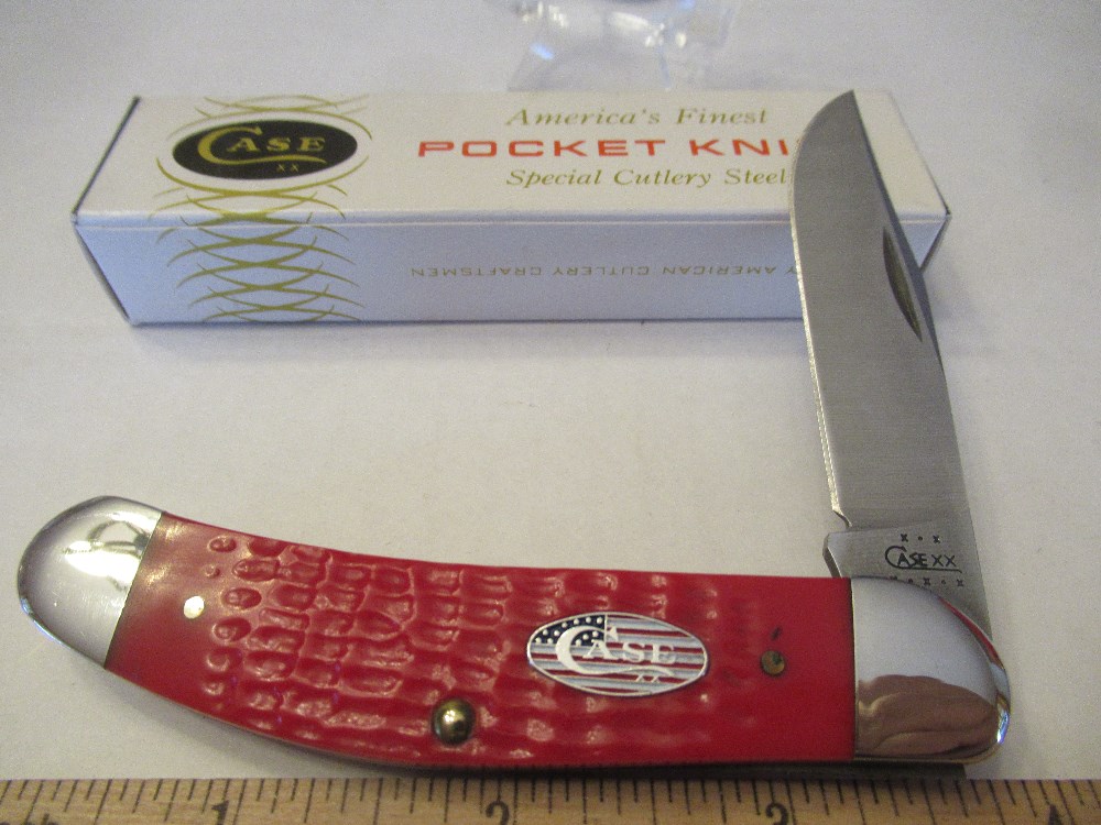 Case Sowbelly Red Delrin Pattern # TB 6139 SS