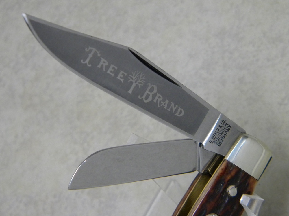 H. Boker & Co. Solingen Germany Tree Brand Bone Stockman Knife
