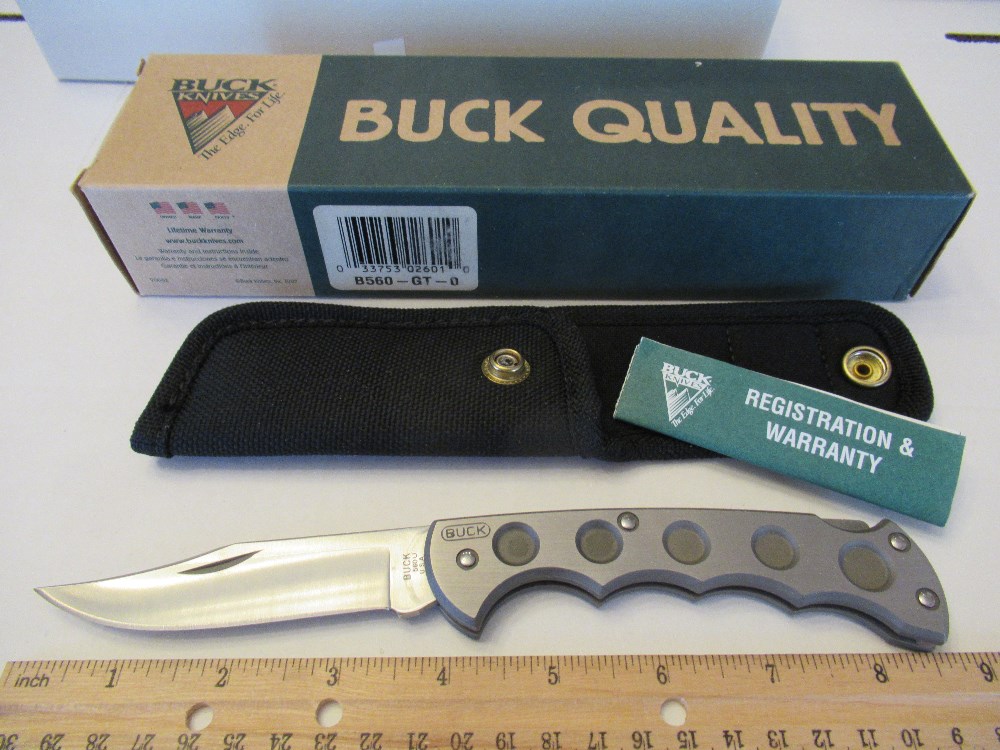 Buck Titanium Gray Model B560-GT-0