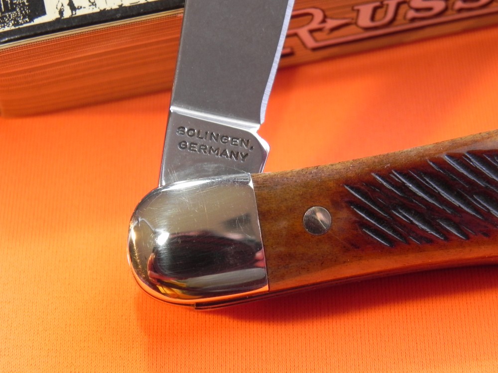 Russell (Green River Works) Whittler Pocket Knife w/ Brown Bone Handles ...