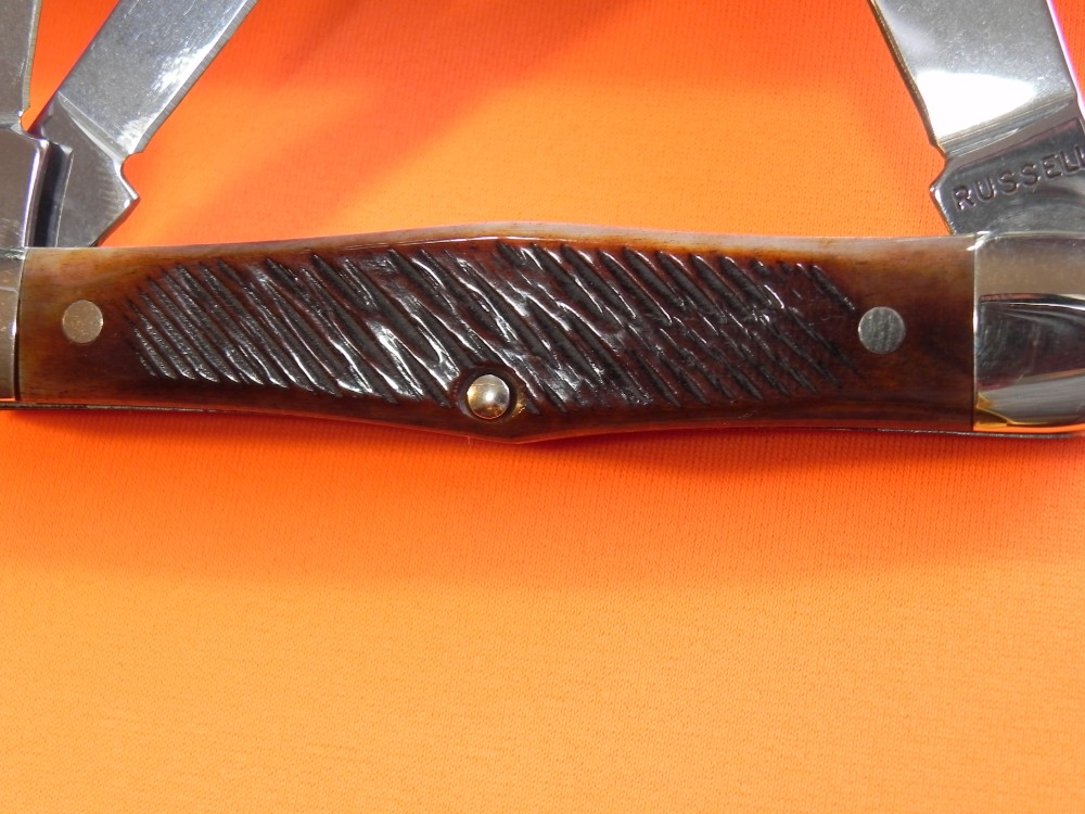 Russell (Green River Works) Whittler Pocket Knife w/ Brown Bone Handles ...