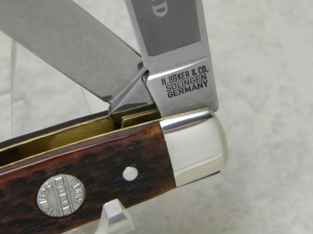 H. Boker & Co. Solingen Germany Tree Brand Bone Stockman Knife
