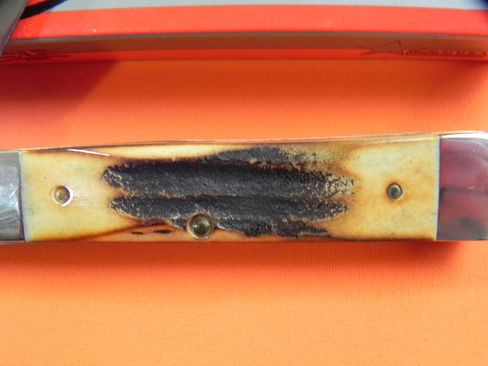 1989 Case xx Razor Pocket Knife with Great Stag Handles -Mdl# 52005 SS ...