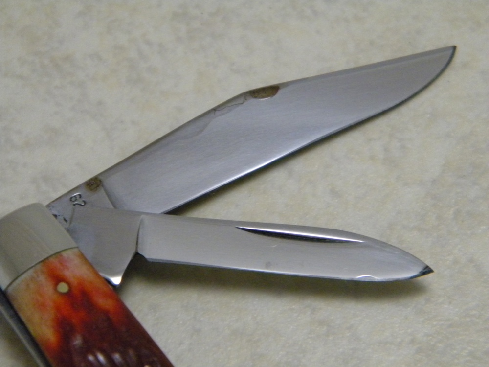 Robeson ShurEdge USA 622026 Jigged Strawberry Bone 2 Blade Jack Knife c ...