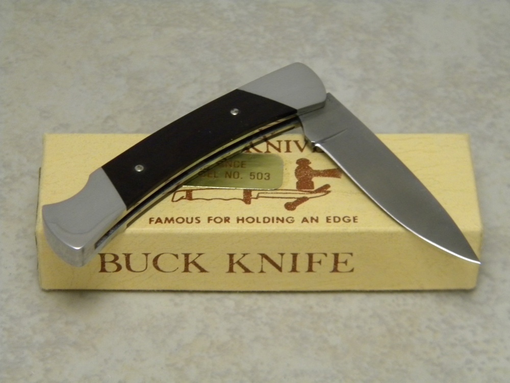 Buck USA Model # 503 Micarta Prince Lockback Knife in Box Pre-1986